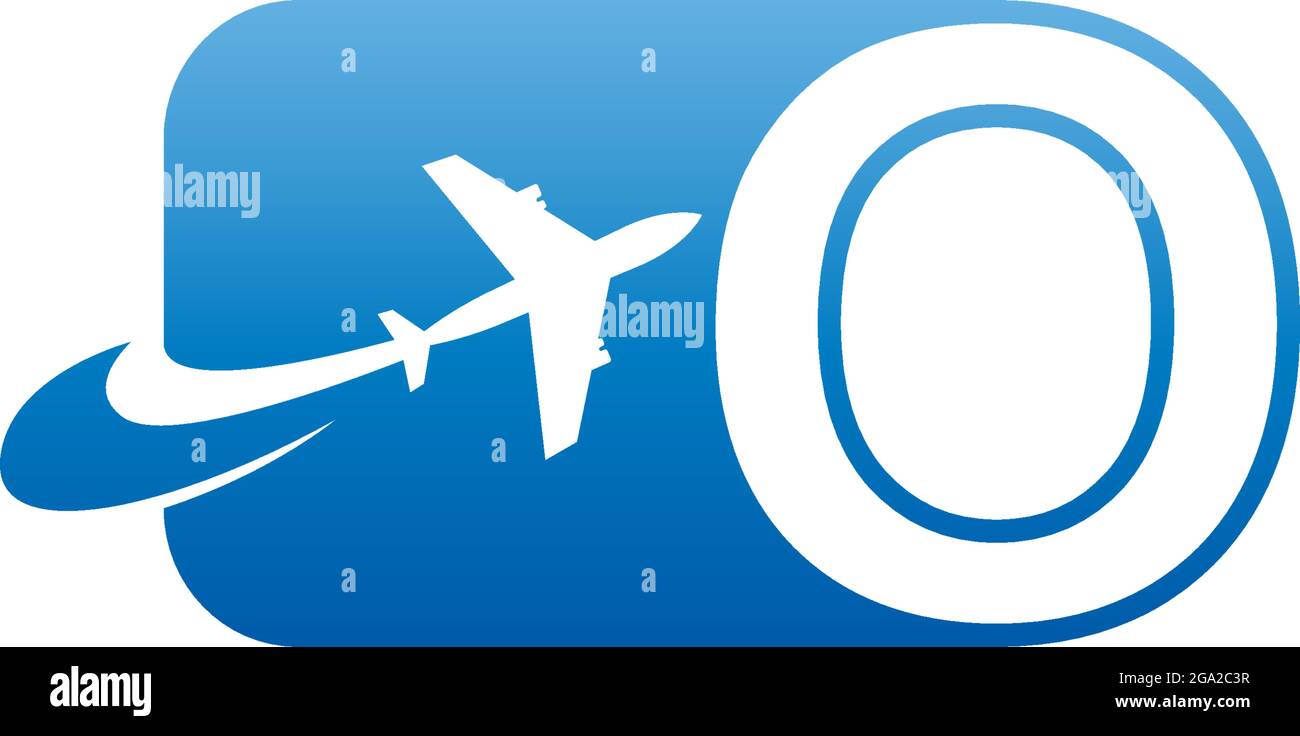 Letter O with plane logo icon design vector illustration Stock Vector ...