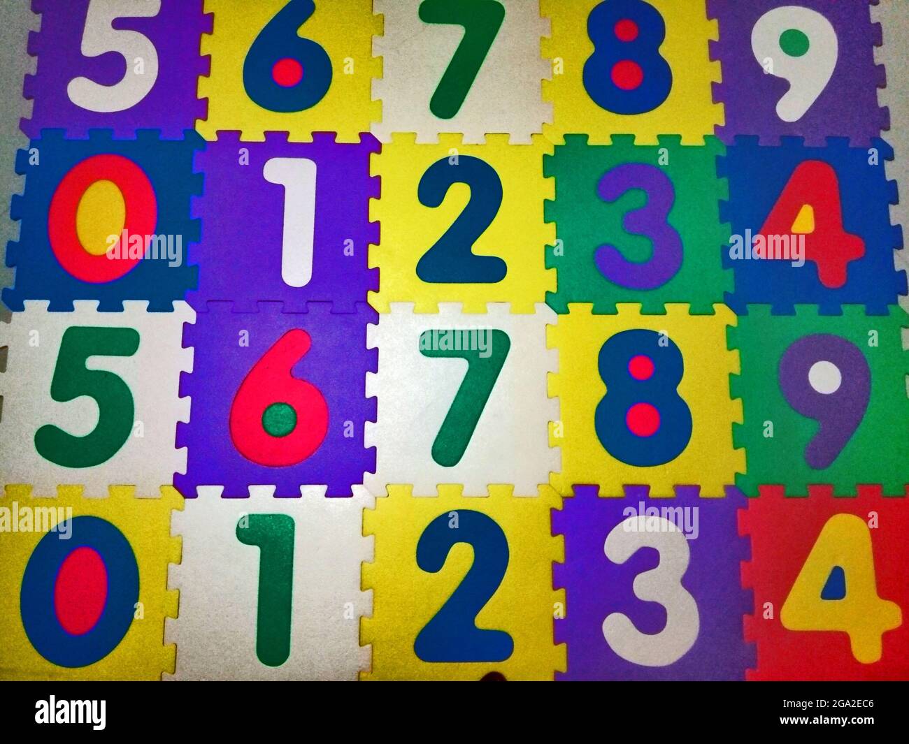 children's rug with number Stock Photo - Alamy