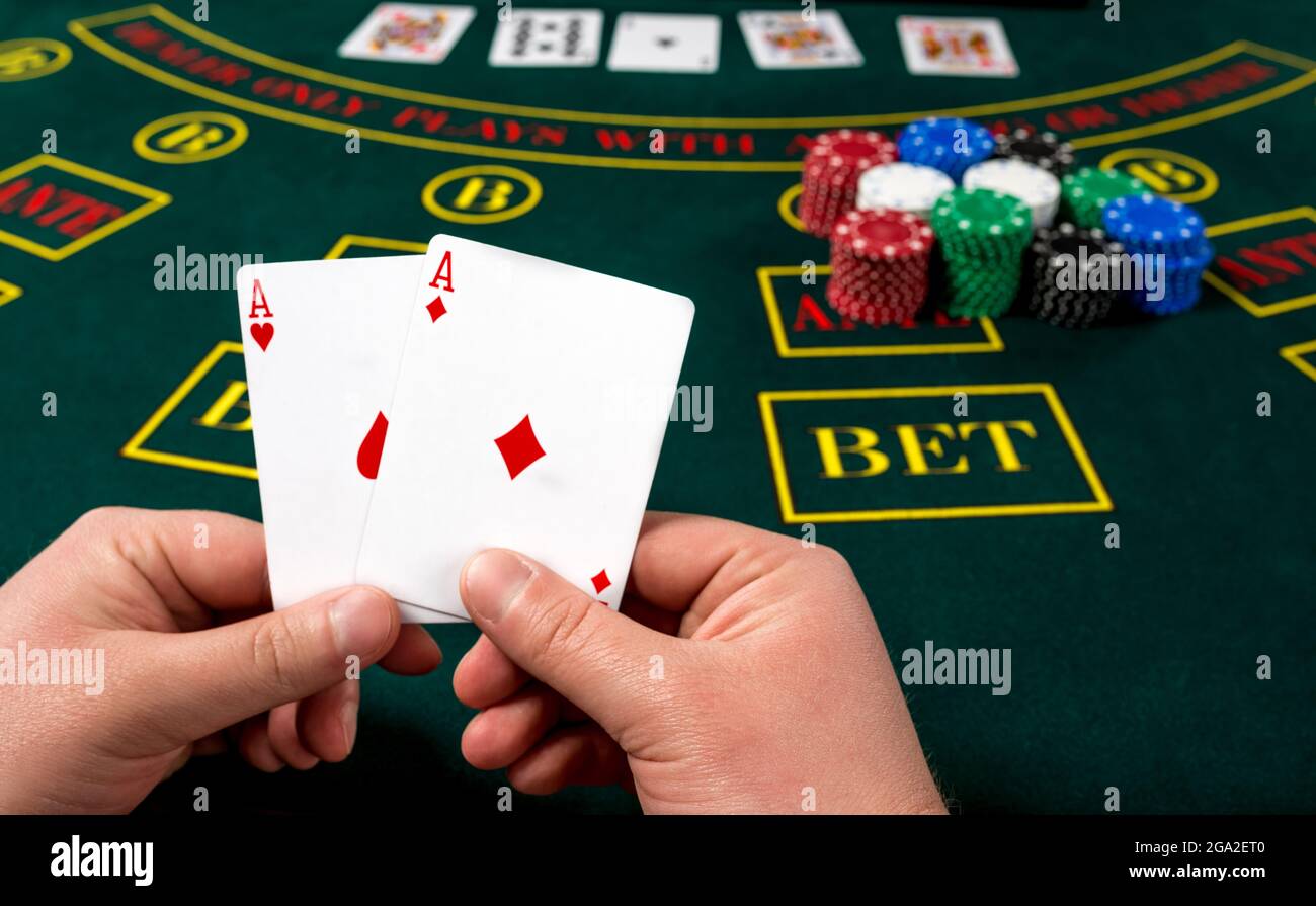 Poker play. Cards Stock Photo - Alamy
