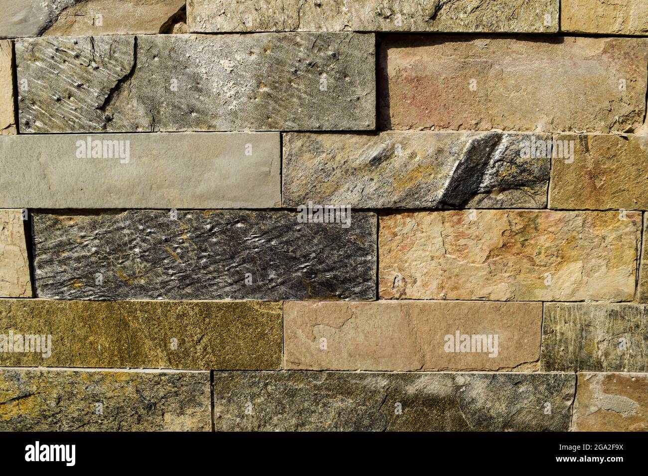 Wall background of natural stone bricks exterior pattern texture design ...