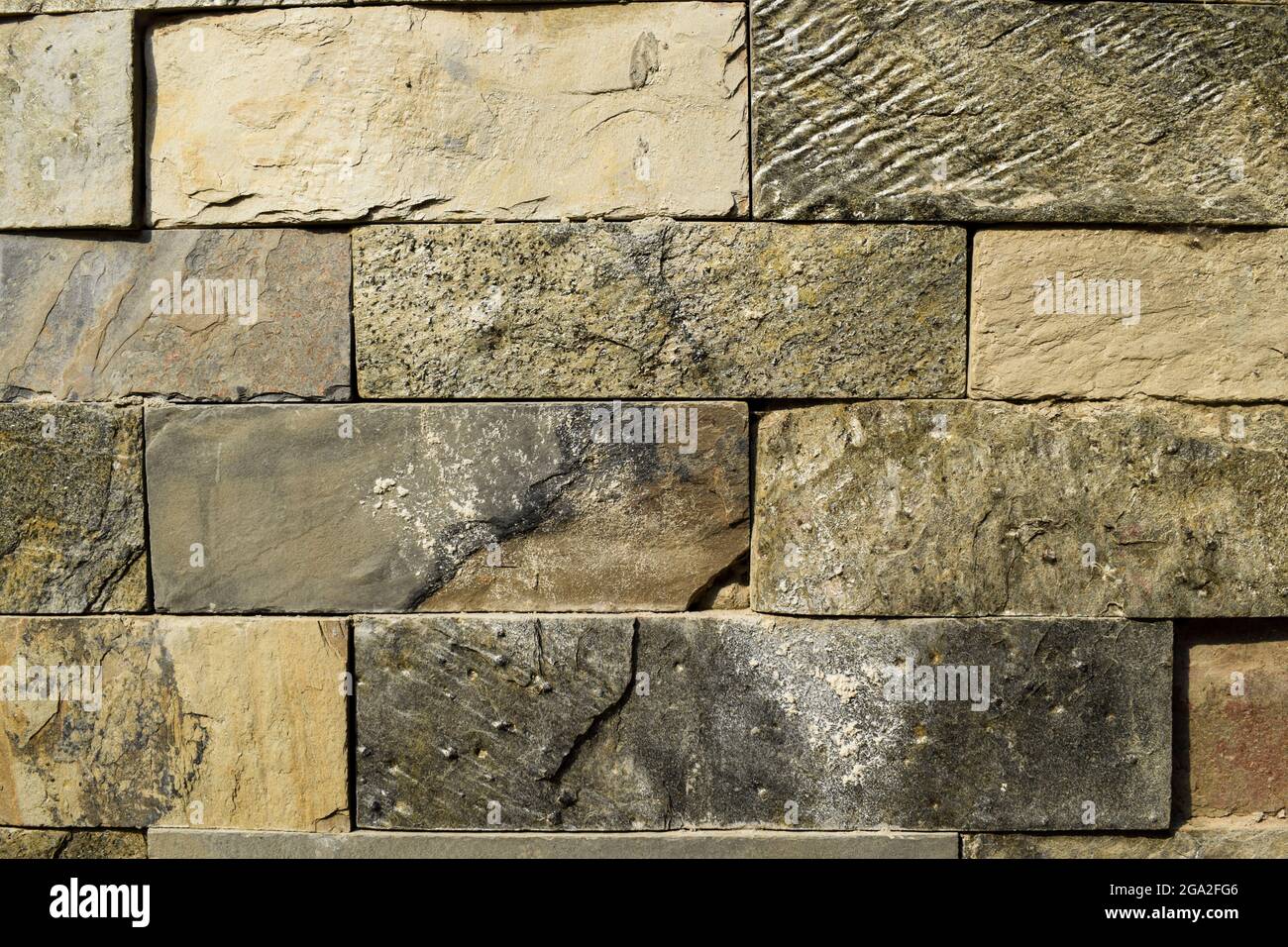 Wall background of natural stone bricks exterior pattern texture design ...