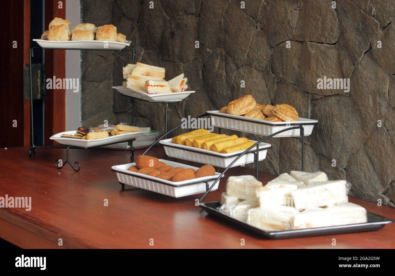 A savory food table at a kids Birthday party. Colombo, Sri Lanka Stock ...