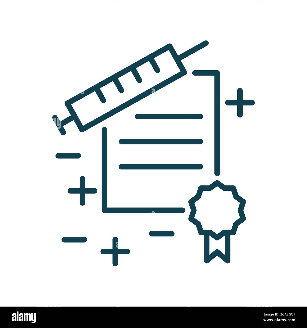 Vaccination and immunization line icon. Symbol isolated Stock Vector ...