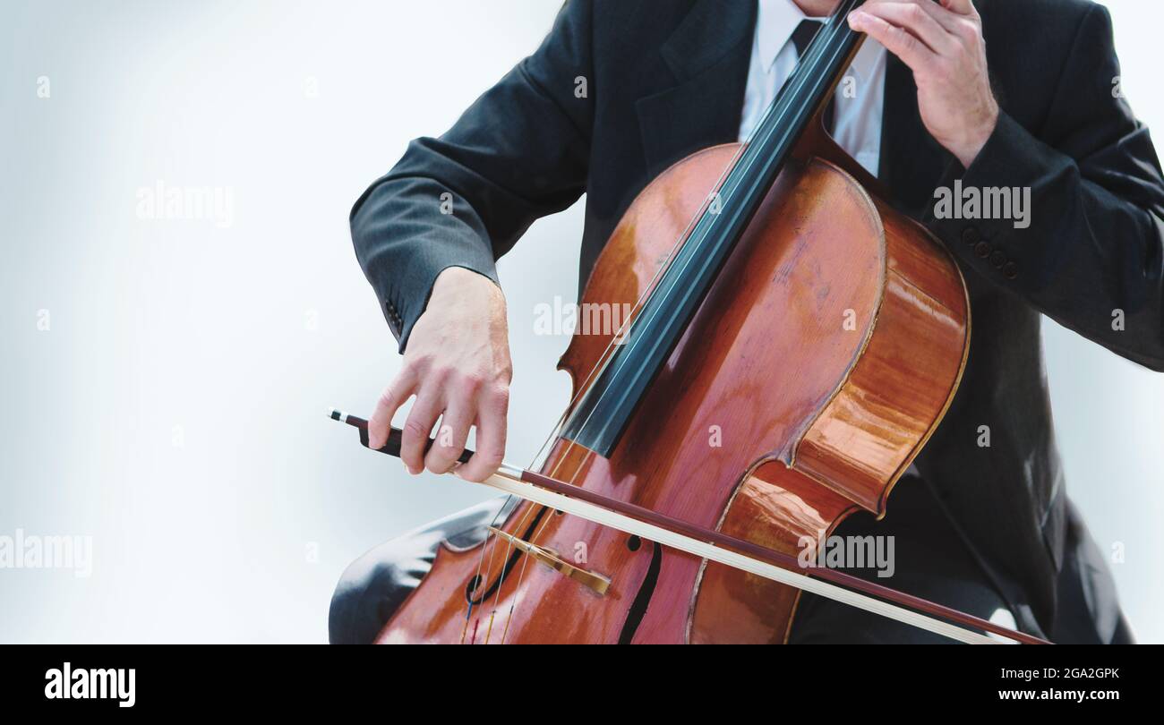 Playing cello white hi-res stock photography and images - Alamy