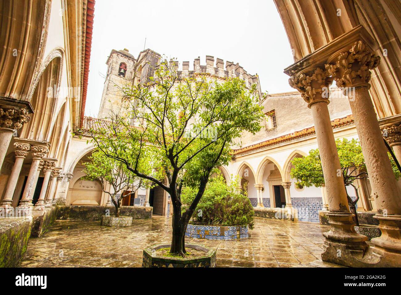 Inner courtyard garden of the Cloister of the Cemetery (the burial site ...