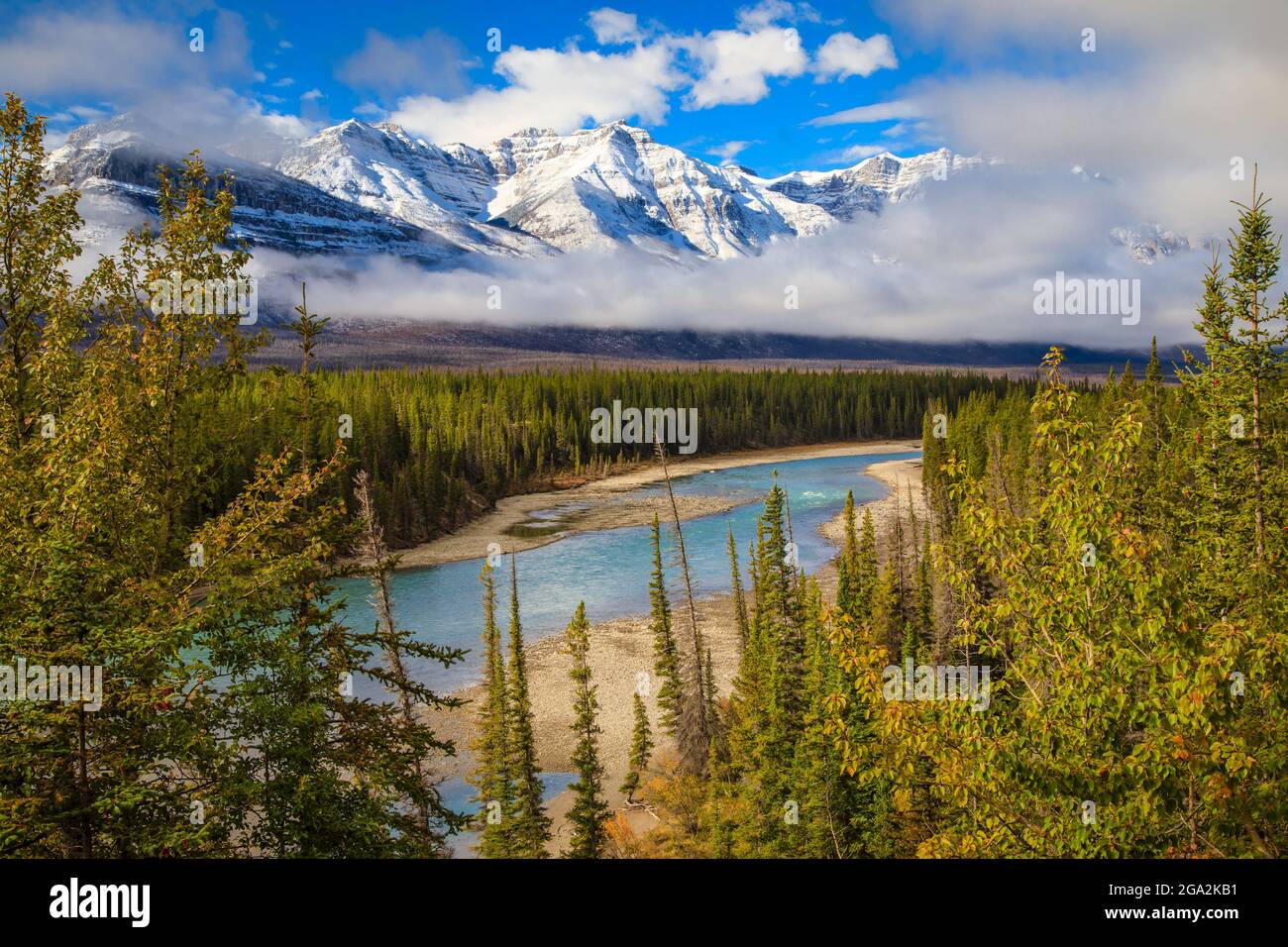 Bow River in Banff National Park; Alberta, Canada Stock Photo - Alamy