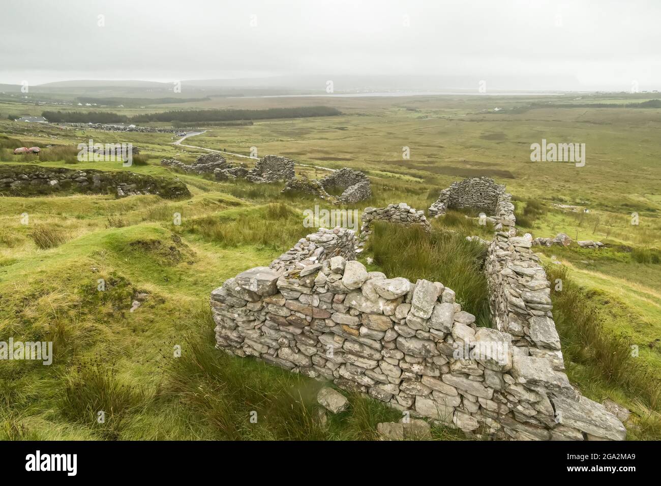 Remains of the 19th Century Slievemore Deserted Village on Achill ...