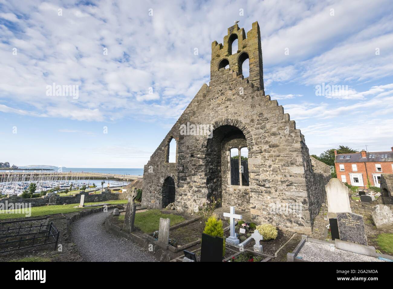 The ruins of Howth Abbey (St Mary's Abbey) in Howth Village; Howth ...