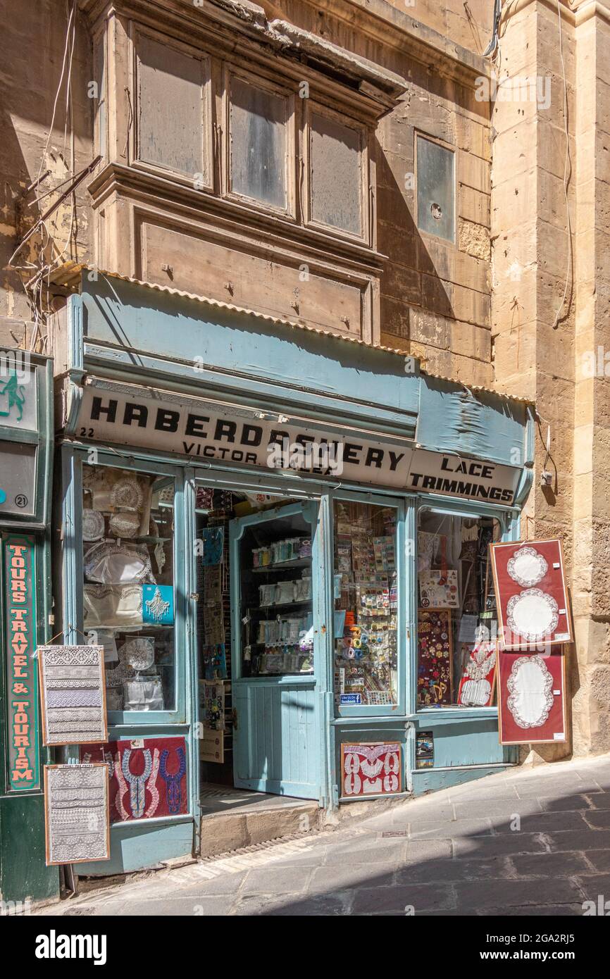 The traditional Victor Galea Haberdashery store on St John Street ...