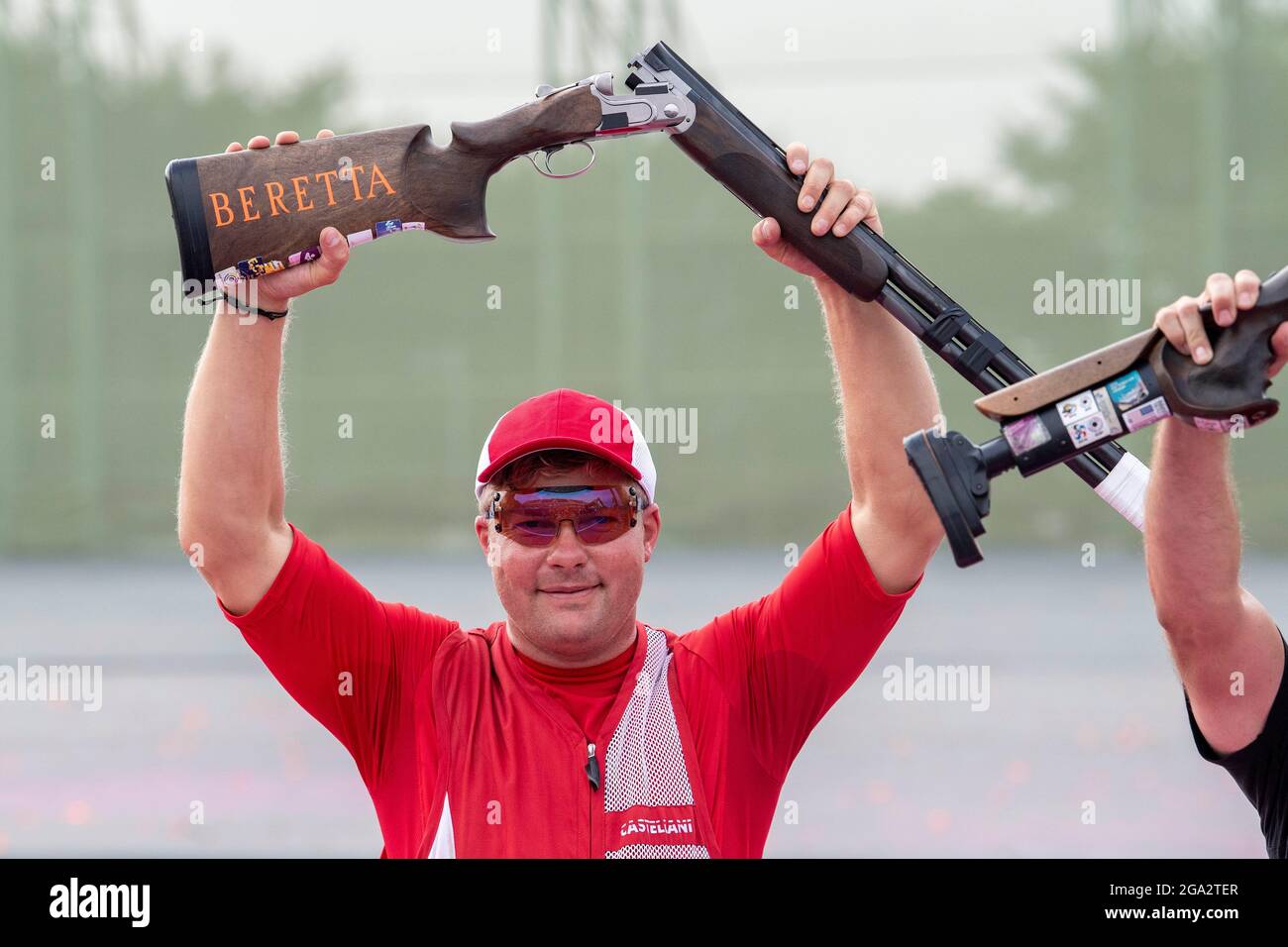 Tokyo, Japan. 26th July, 2021. Tokyo 2020 Olympic Games, Jesper Hansen of Denmark, won silver in ...