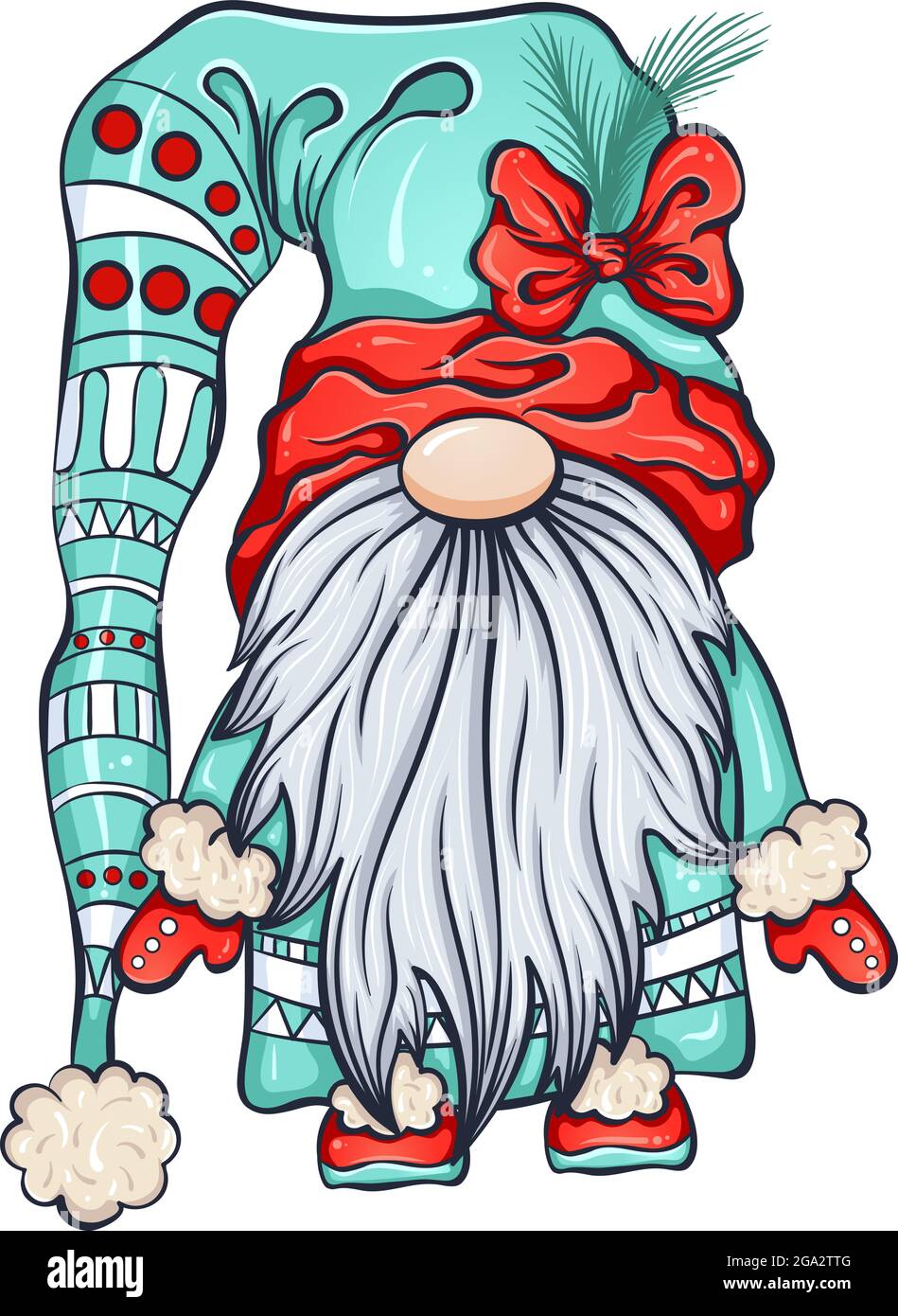 Nordic traditional gnome in Stock Vector Images - Alamy