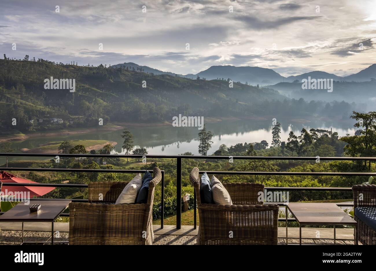 View over Castlereagh Reservoir from the terrace at Camellia Hills ...