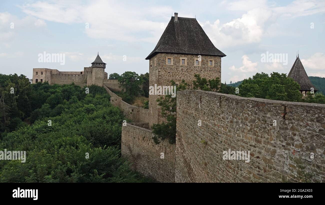 Ruins of helfstyn castle in the czech republic. View of the tower at ...