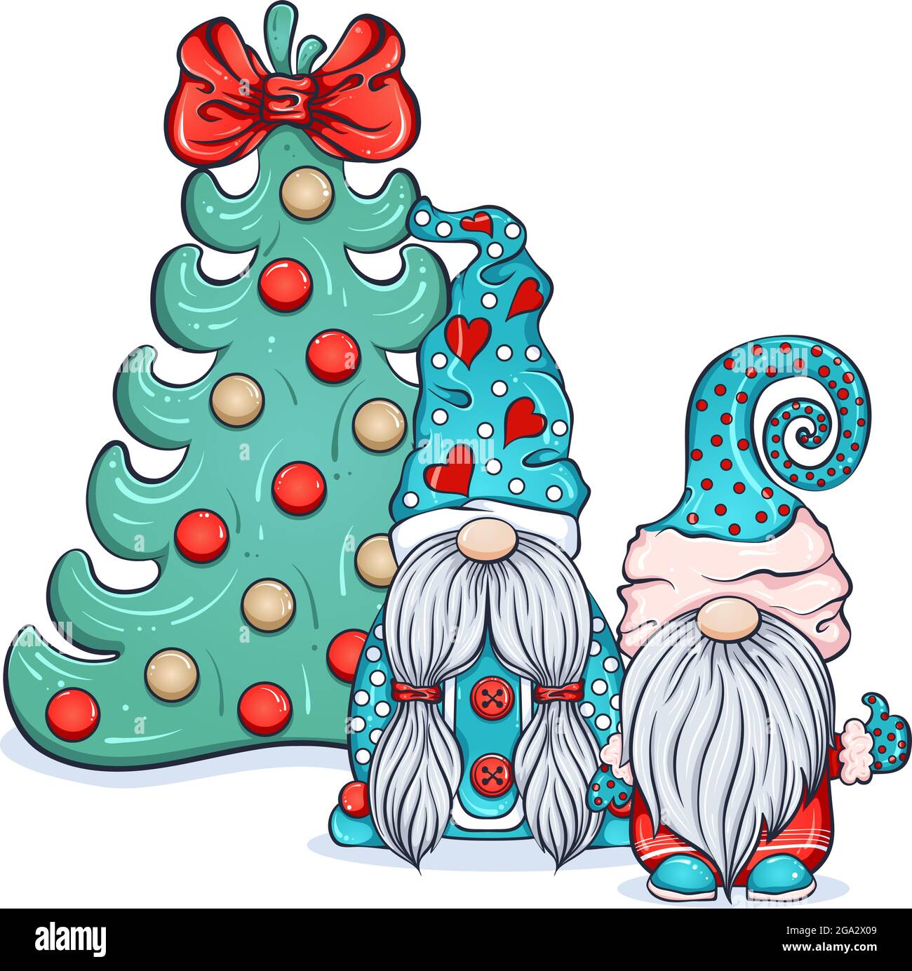 Christmas card tree small Stock Vector Images - Alamy