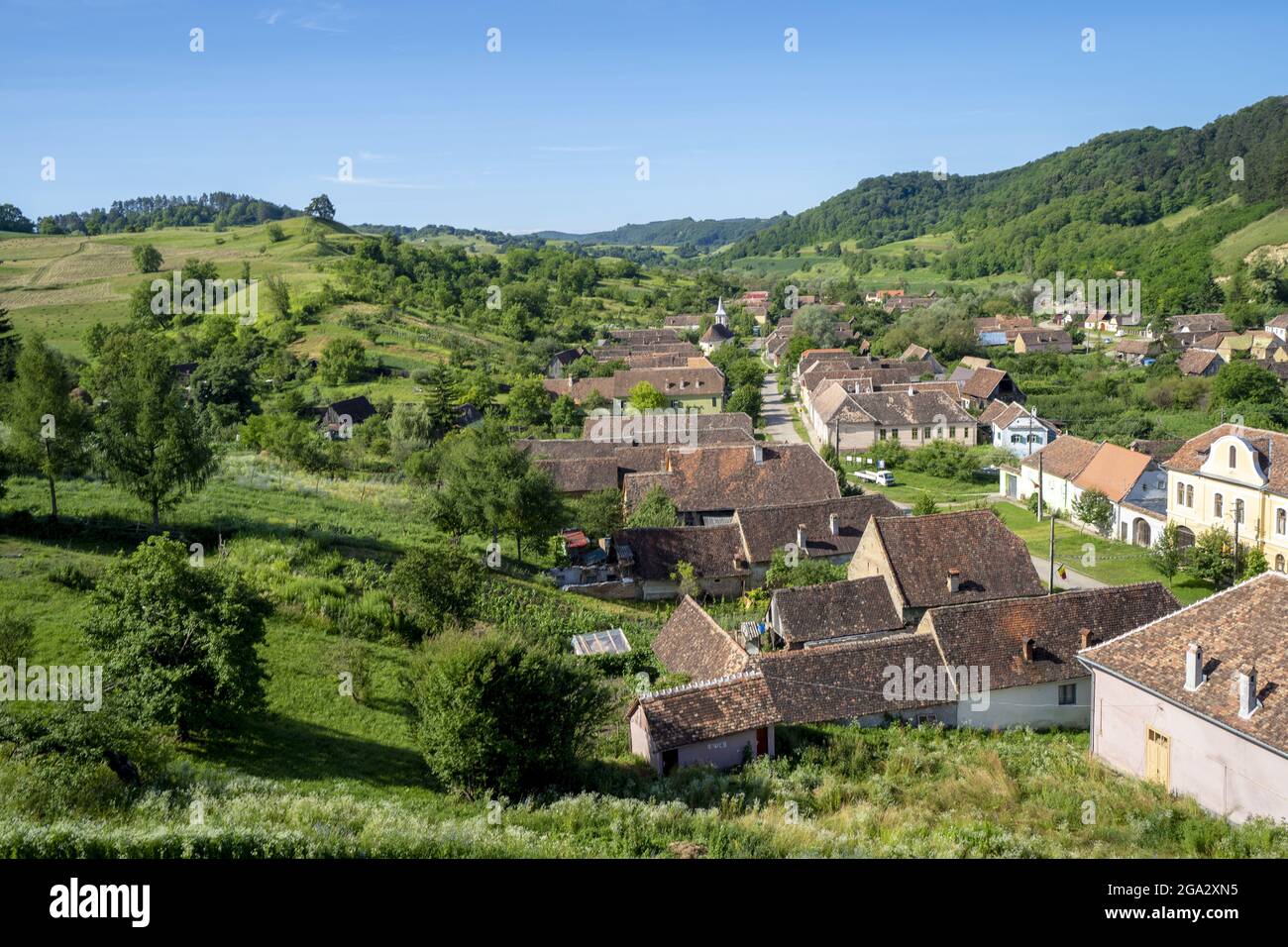 The Medieval Village of Copsa Mare; Copsa Mare, Sibiu County ...