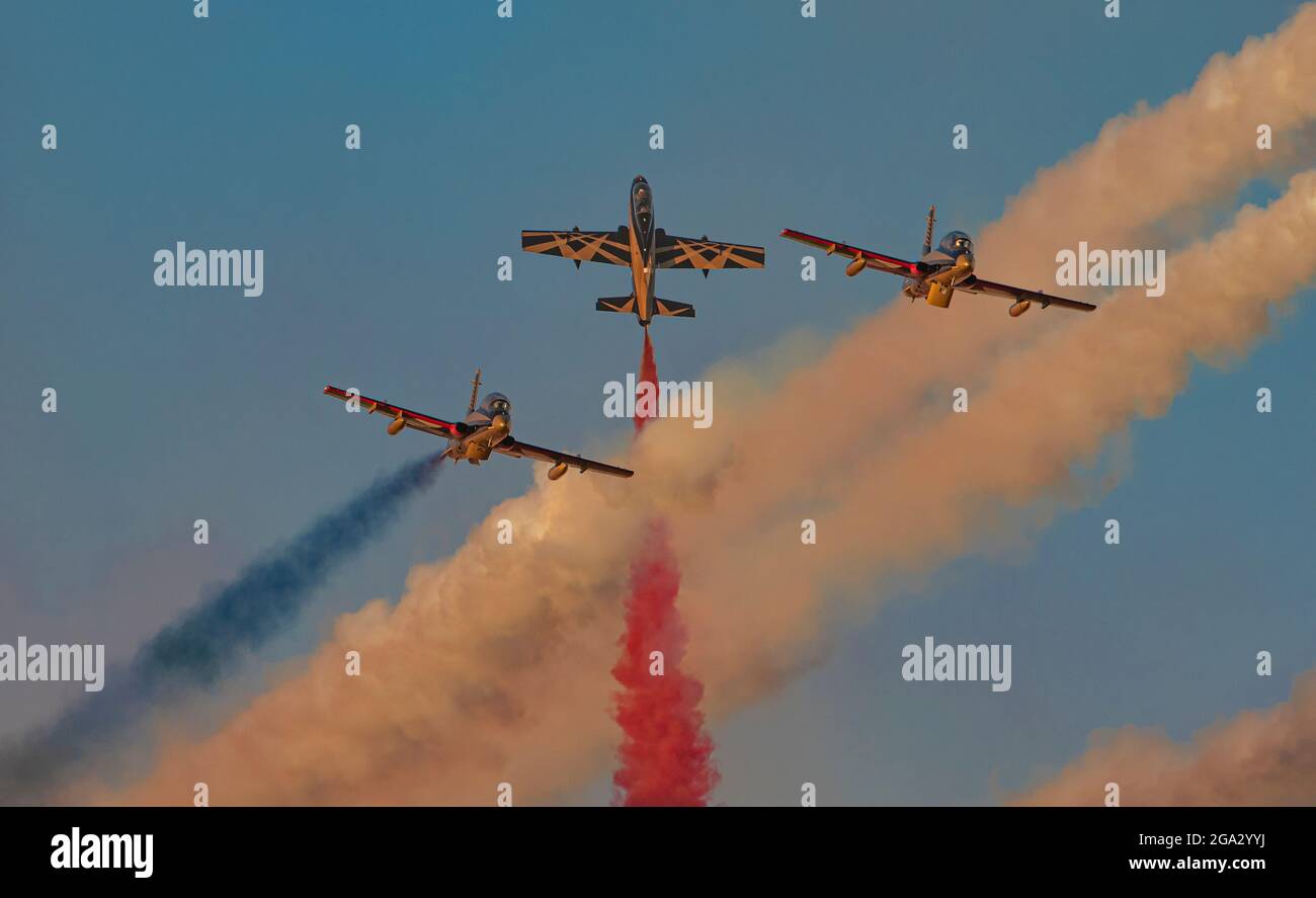 Emirates Airlines air show Stock Photo - Alamy