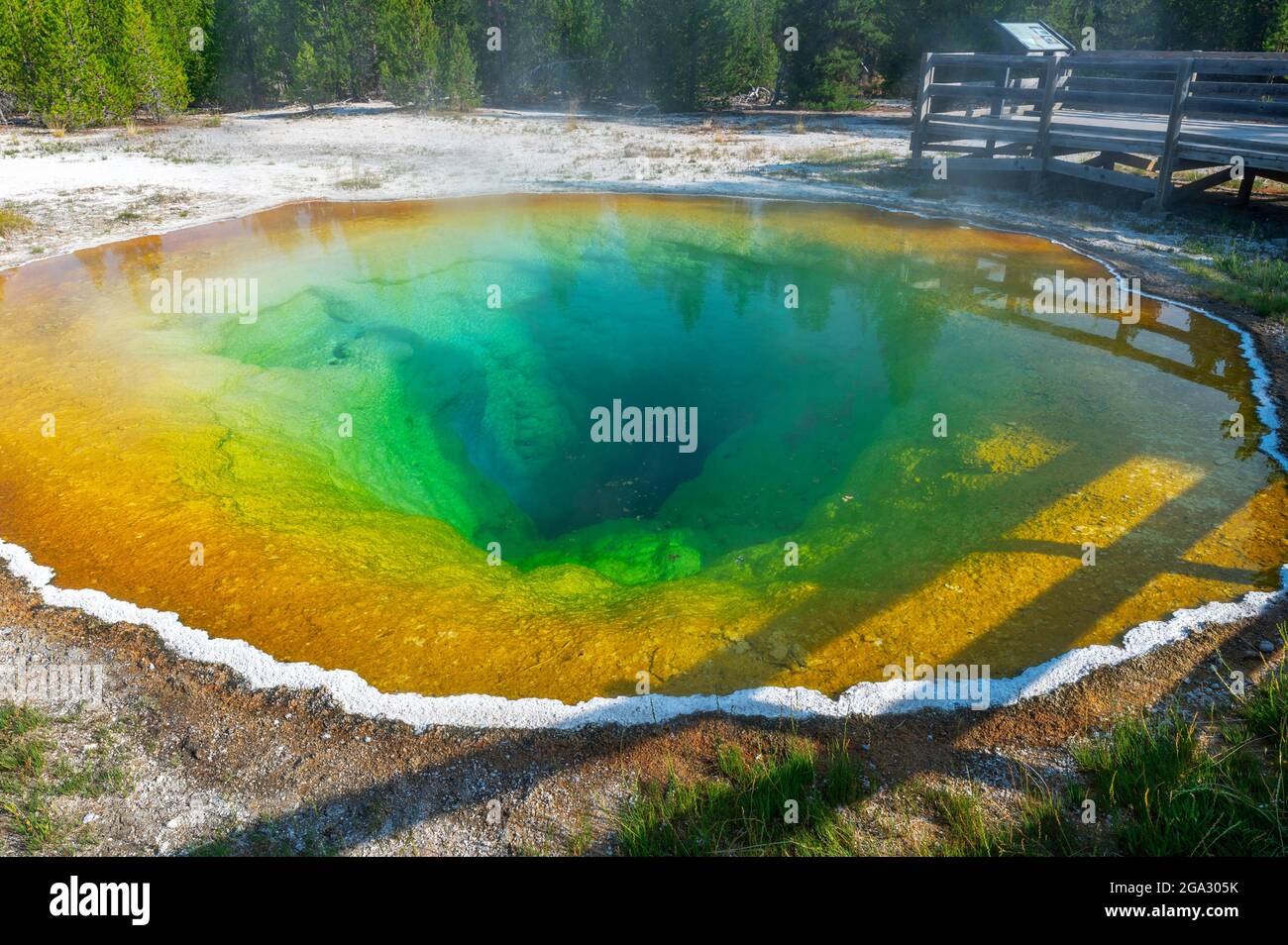The Morning Glory Pool, one of the more popular thermal springs in ...