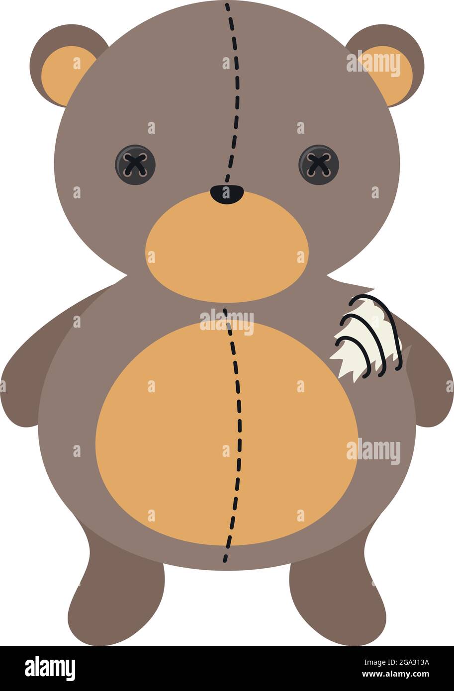 teddy stuffed toy with damage Stock Vector Image & Art - Alamy