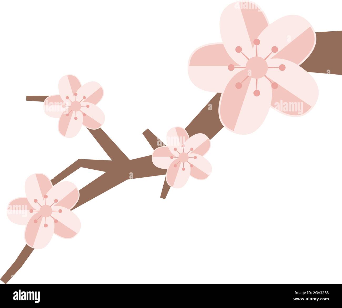 chinese tree branch with flowers Stock Vector Image & Art - Alamy