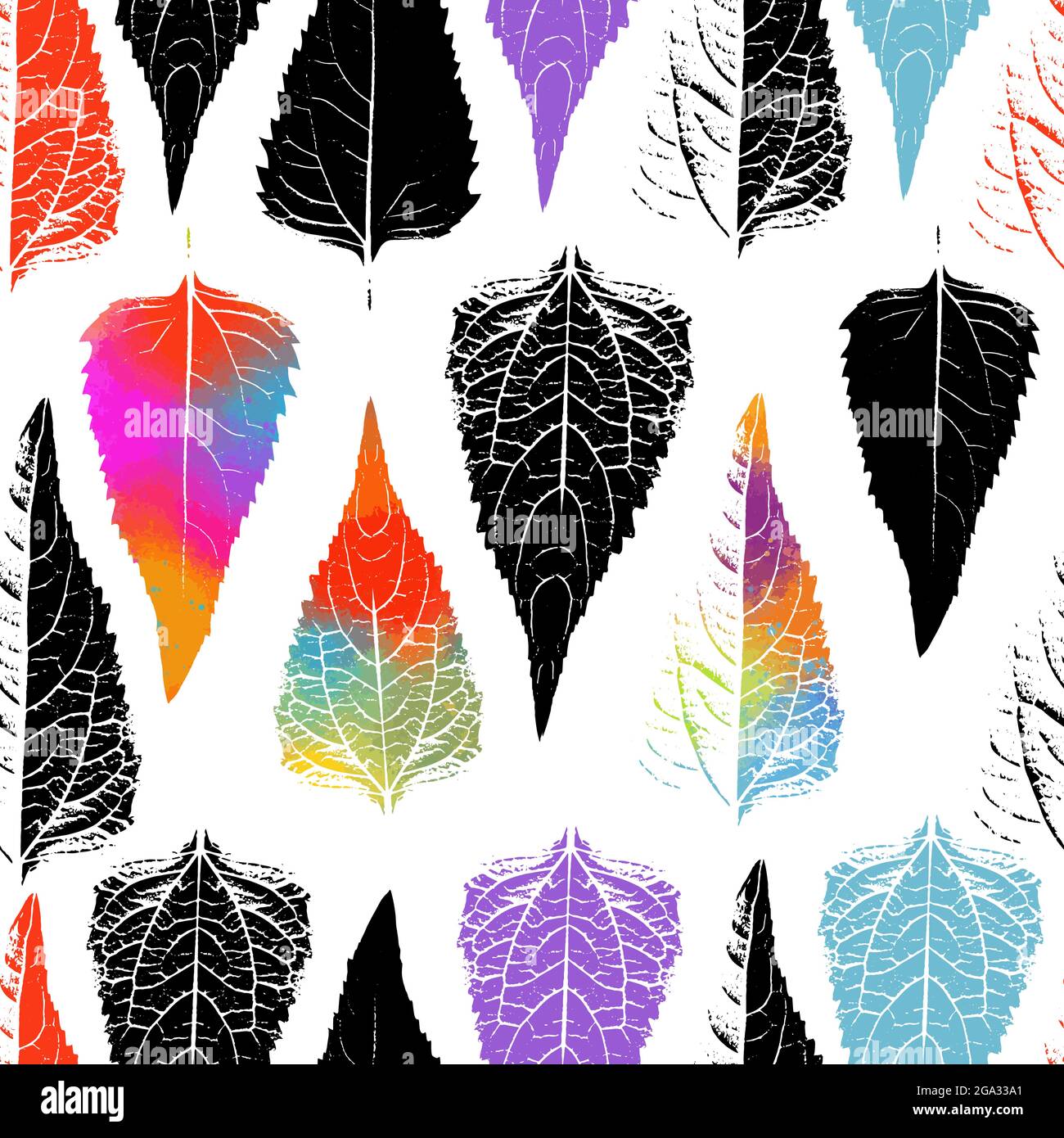 Seamless background leaves autumn. Vector Stock Vector Image & Art - Alamy