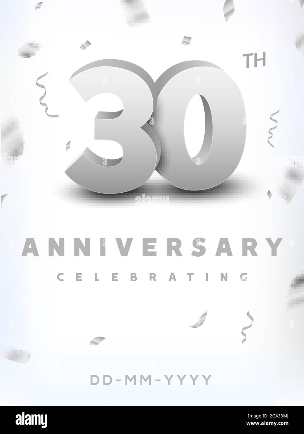 30 years silver number anniversary celebration event. Anniversary ...