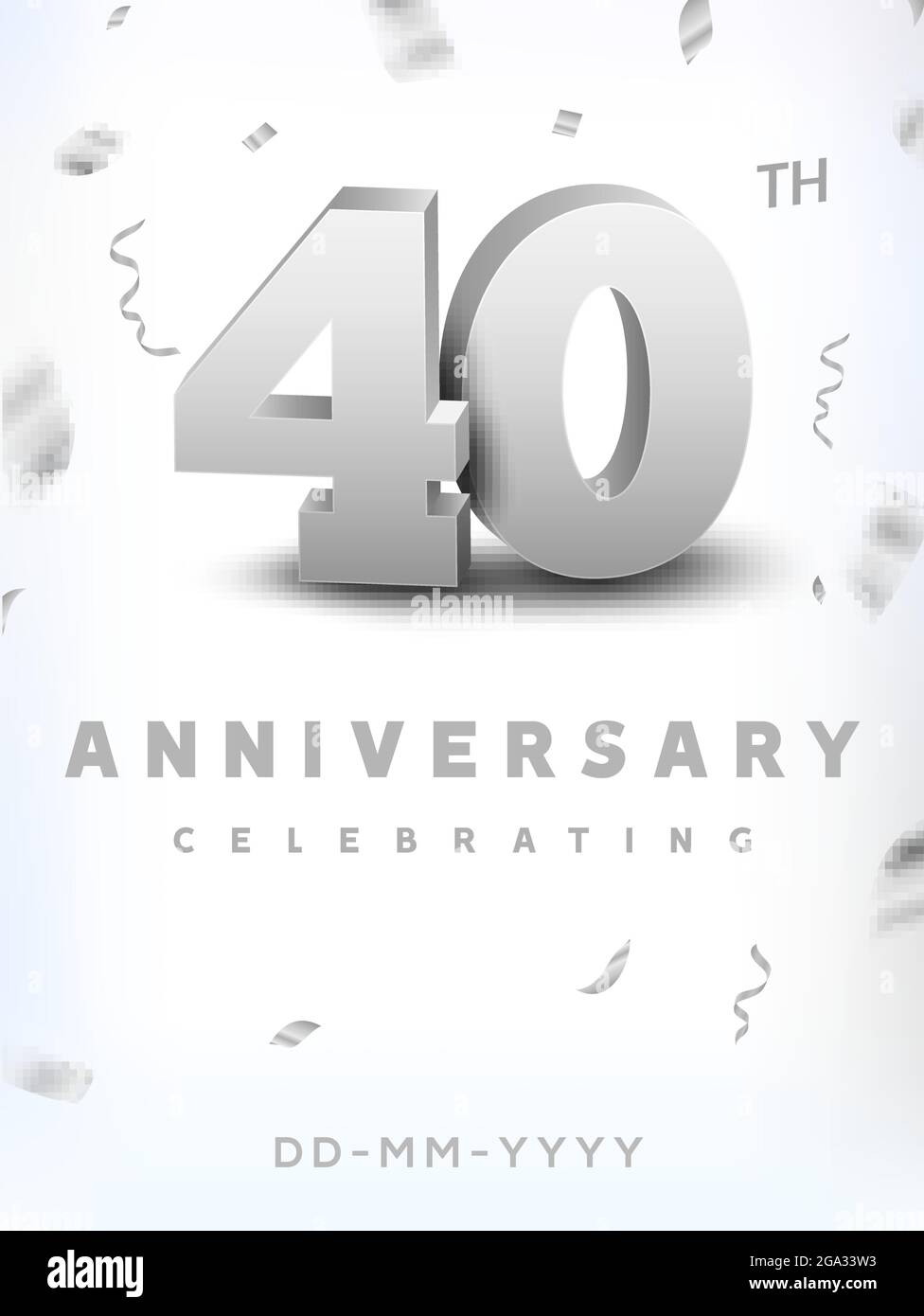40 years silver number anniversary celebration event. Anniversary ...