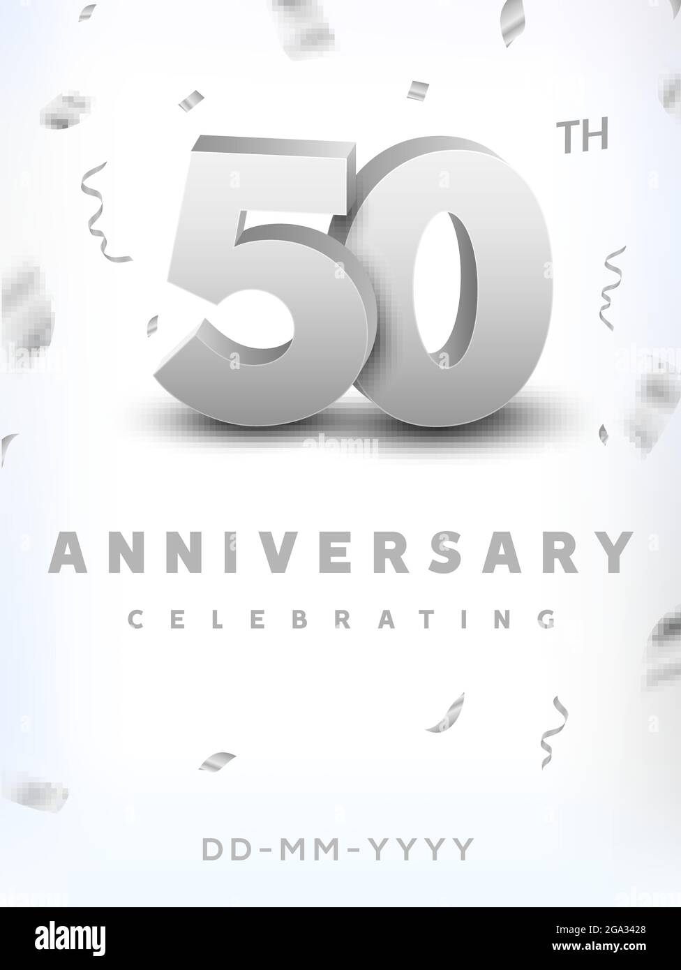 50 years silver number anniversary celebration event. Anniversary ...