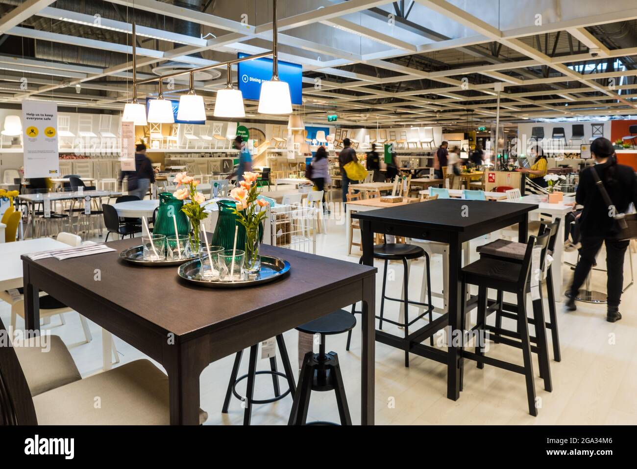 IKEA store Dinning room interior setup Stock Photo - Alamy
