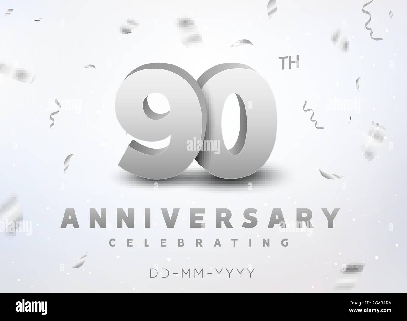 90 years silver number anniversary celebration event. Anniversary ...