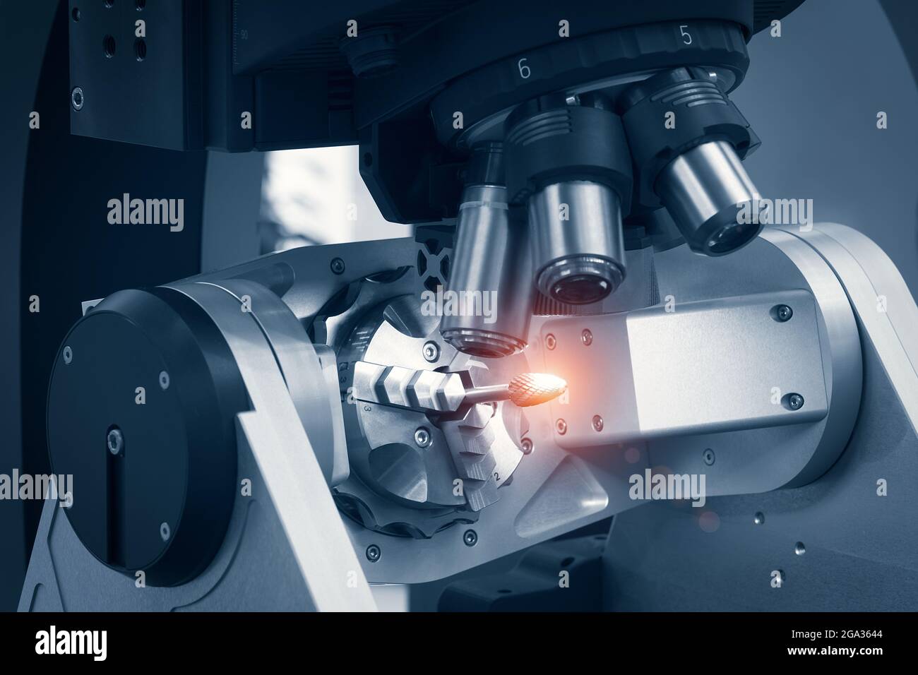 Operator inspection dimension metal parts by CMM after machining ...