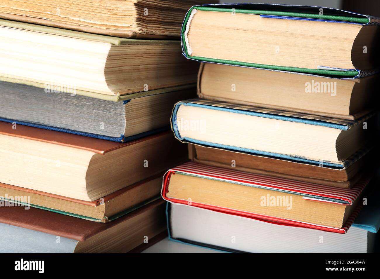Stack of books background Stock Photo - Alamy