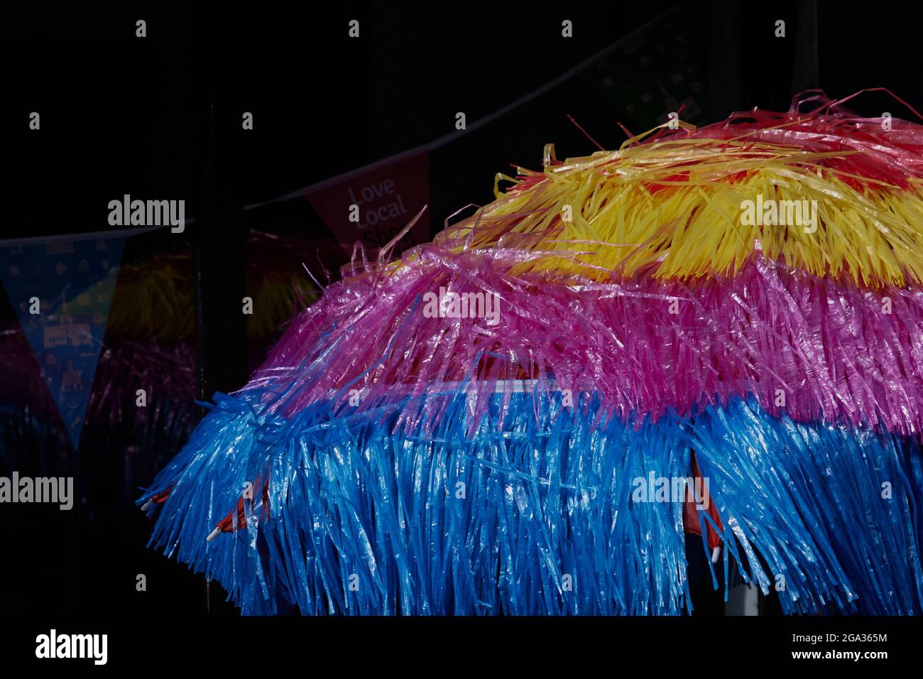 Close-up of a exotic and colourful parasol Stock Photo - Alamy