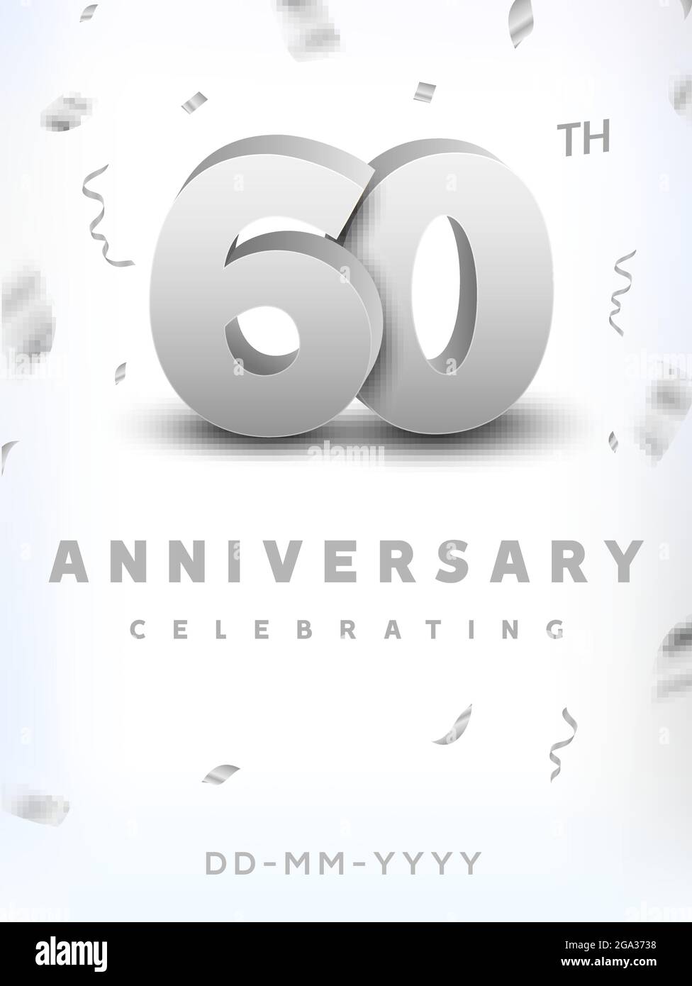 60 years silver number anniversary celebration event. Anniversary ...