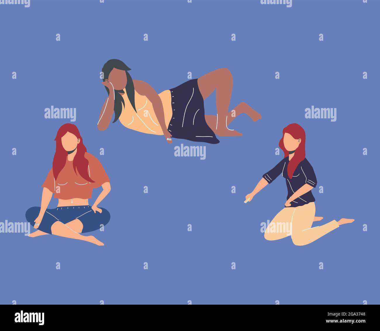 Ethnic girls playing Stock Vector Images - Alamy