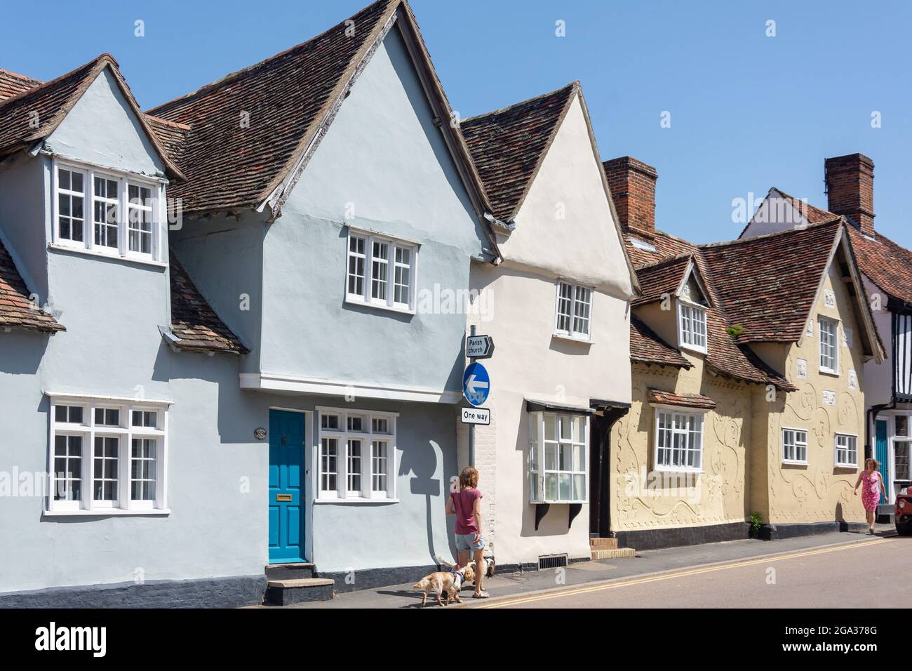Period houses, High Street, Linton, Cambridgeshire, England, United ...