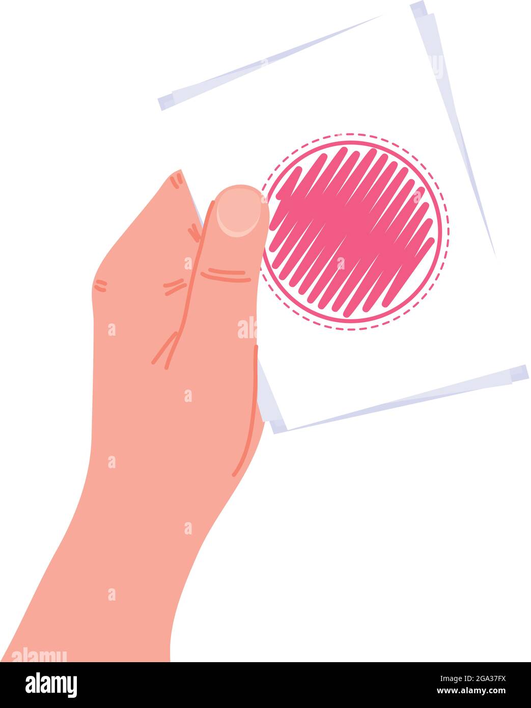 hand with sphere pink drawn Stock Vector Image & Art - Alamy