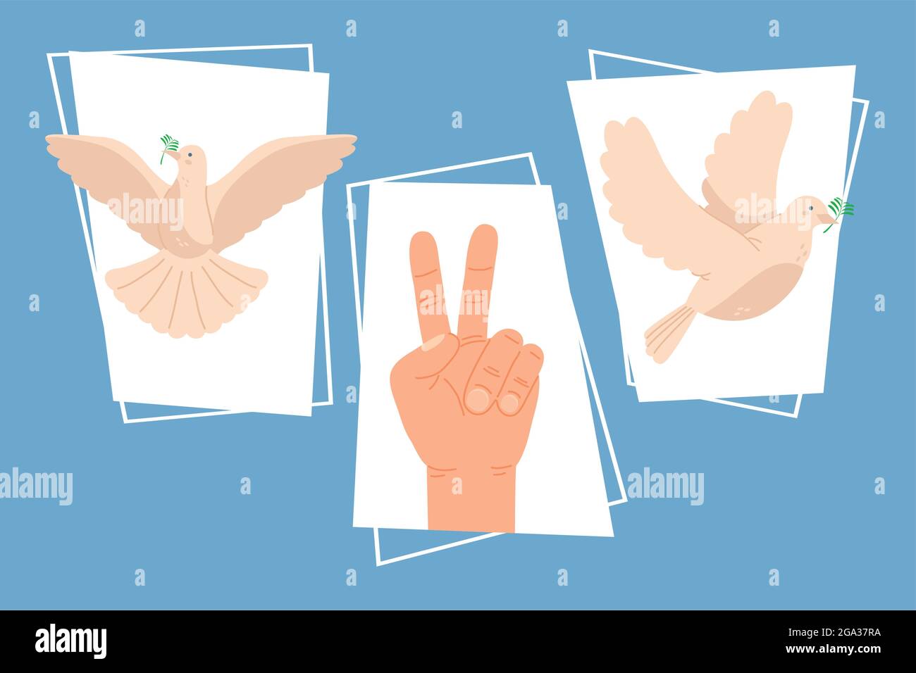 three day of peace set icons Stock Vector Image & Art - Alamy