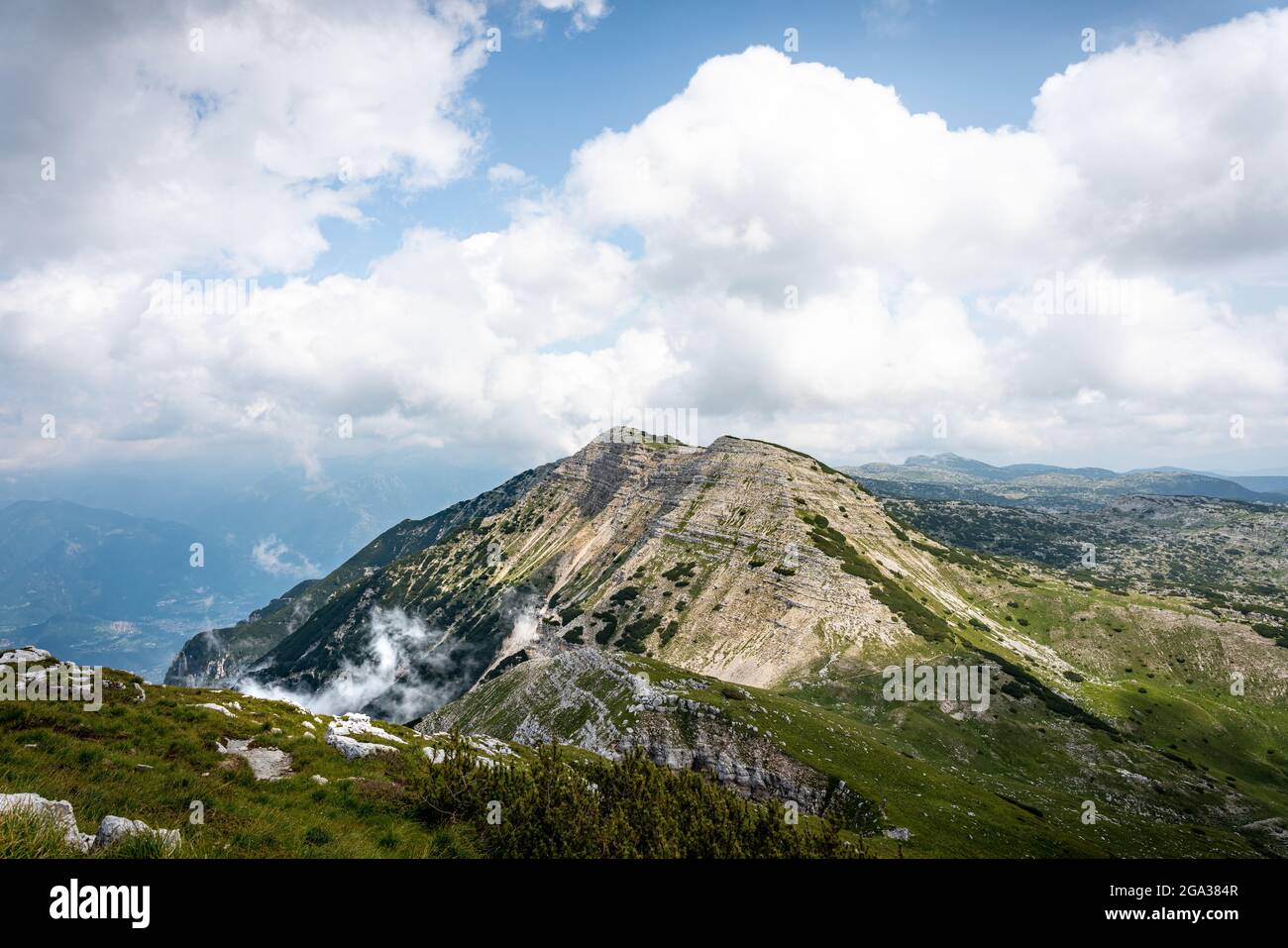 altopiano di asiago mountains - italy - cima mandriolo and cima larici ...