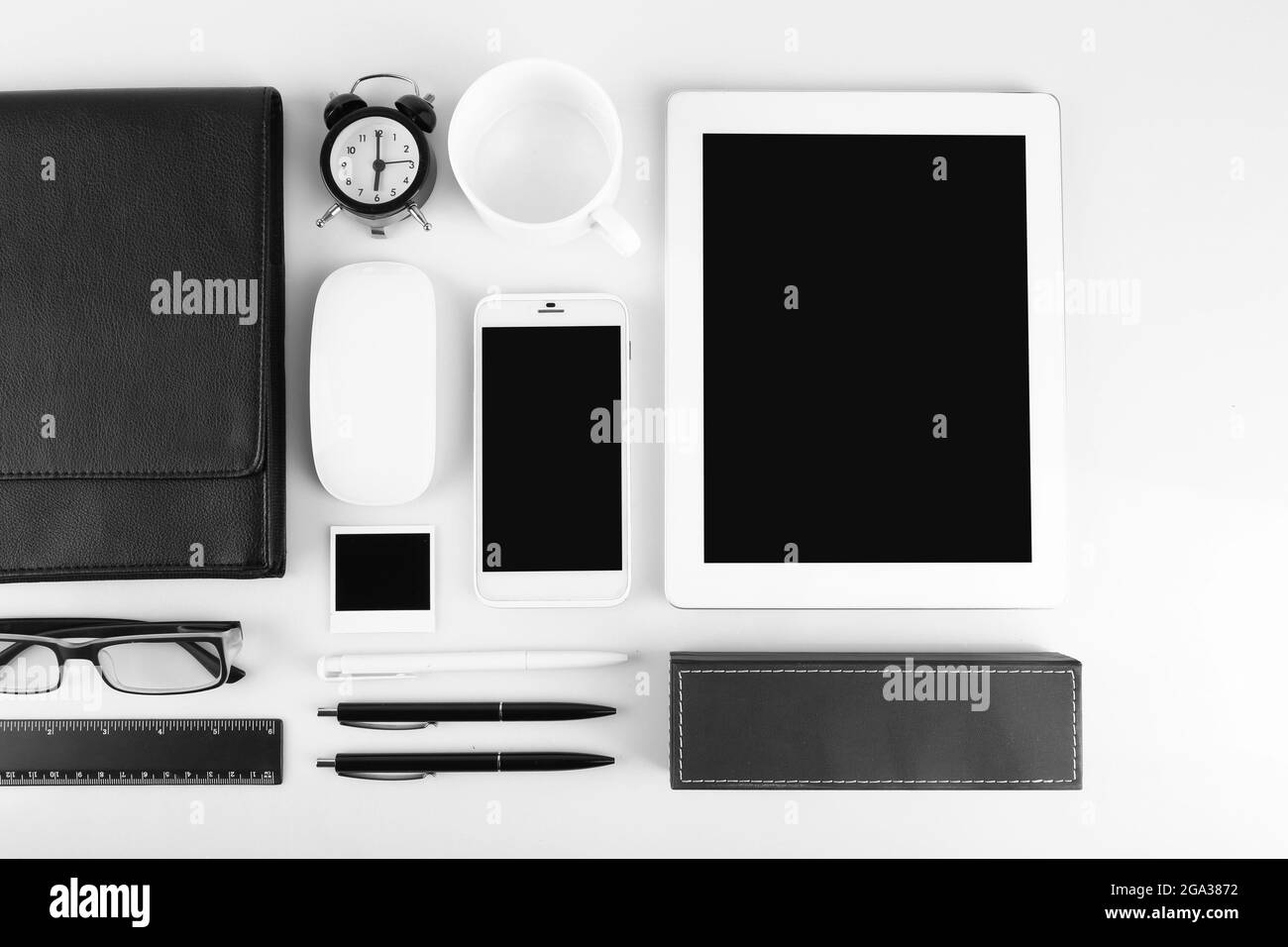 Essentials fashion man objects on light background Stock Photo - Alamy