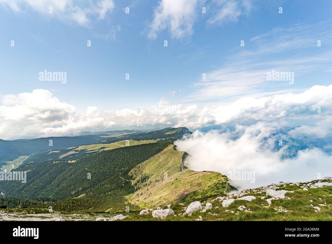 altopiano di asiago mountains - italy - cima mandriolo and cima larici ...
