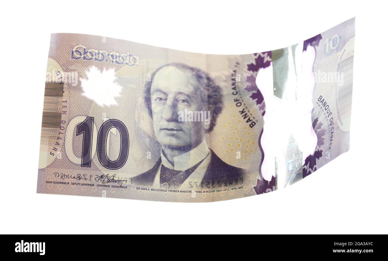 Canadian 10 Dollar Bill High Resolution Stock Photography and Images ...