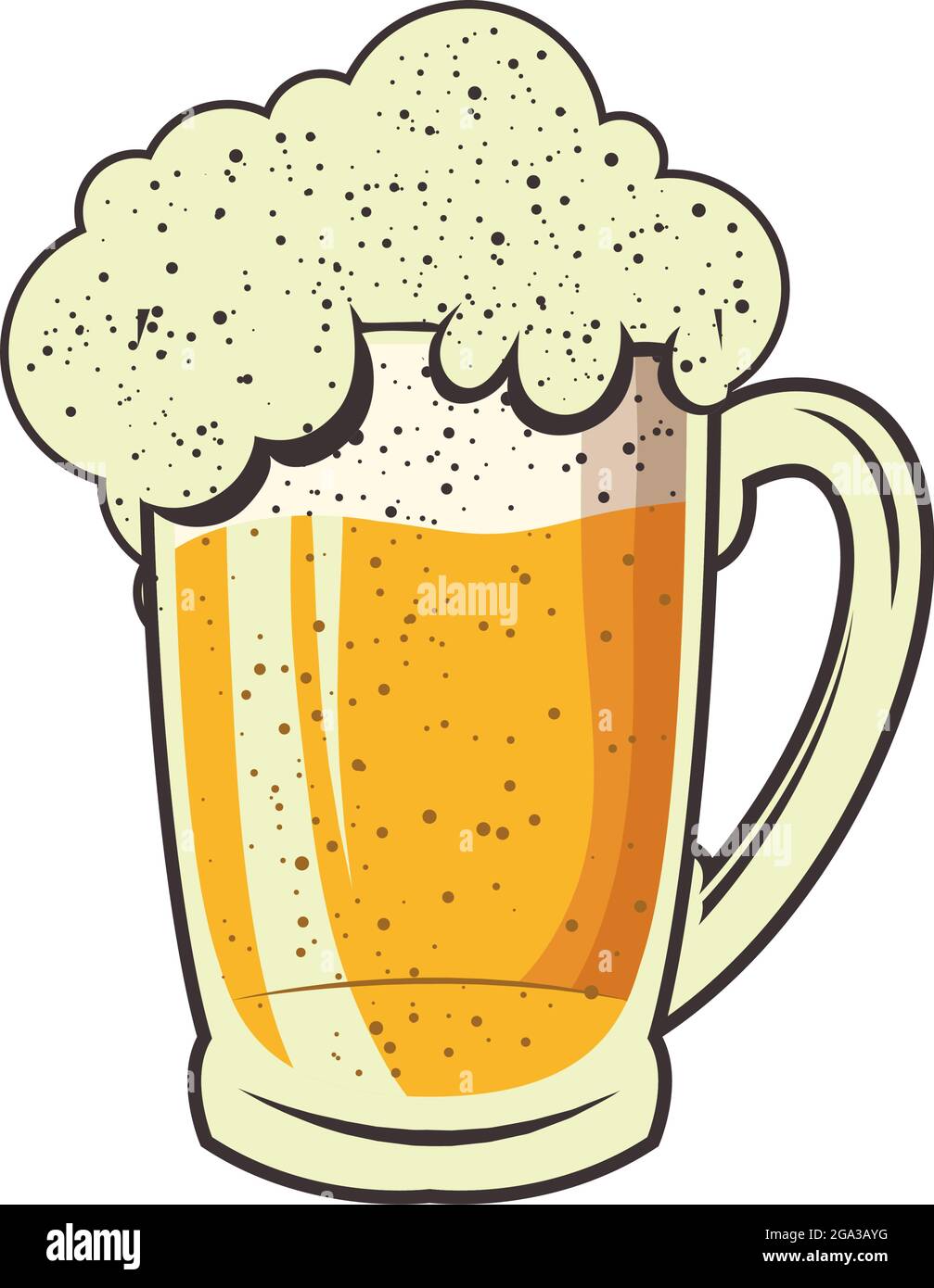 beer jar drink with foam Stock Vector Image & Art - Alamy