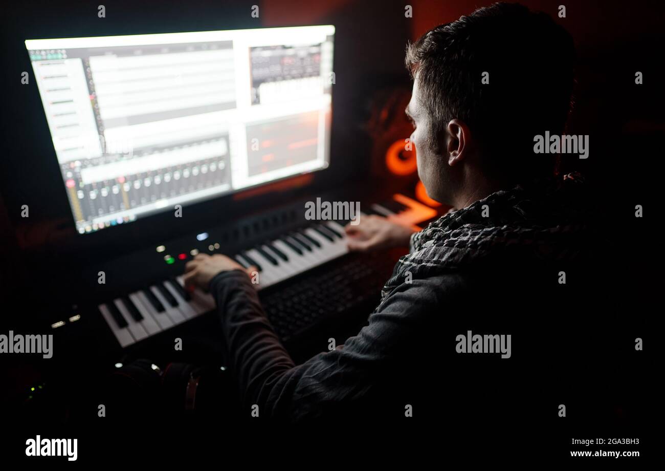 Male sound producer in hi-res stock photography and images - Alamy