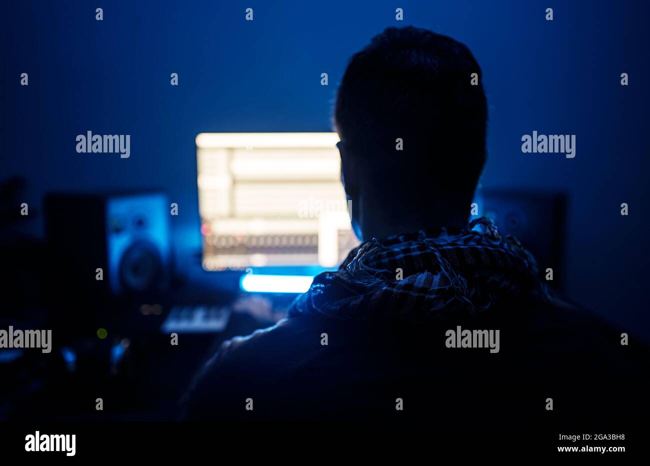 Sound producer working in recording studio Stock Photo - Alamy