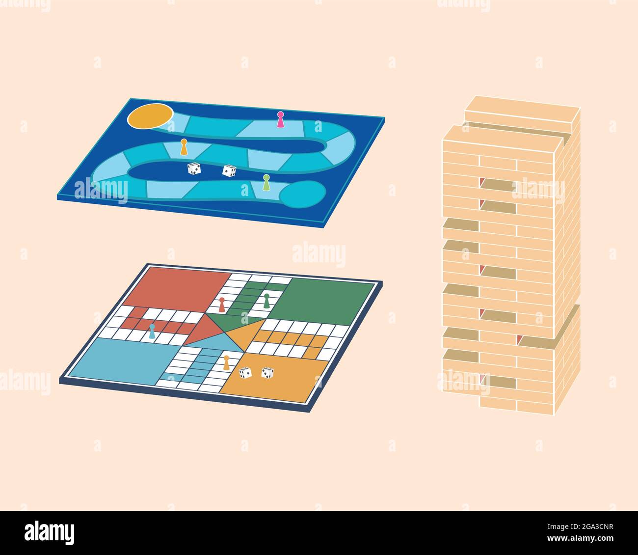 three board games entertainment icons Stock Vector Image & Art - Alamy