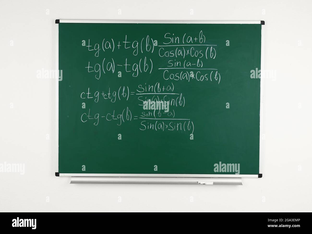 Math formulas on blackboard background Stock Photo - Alamy