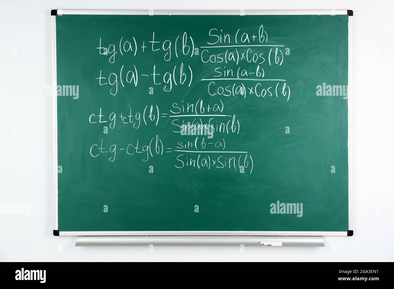 Math formulas on blackboard background Stock Photo - Alamy