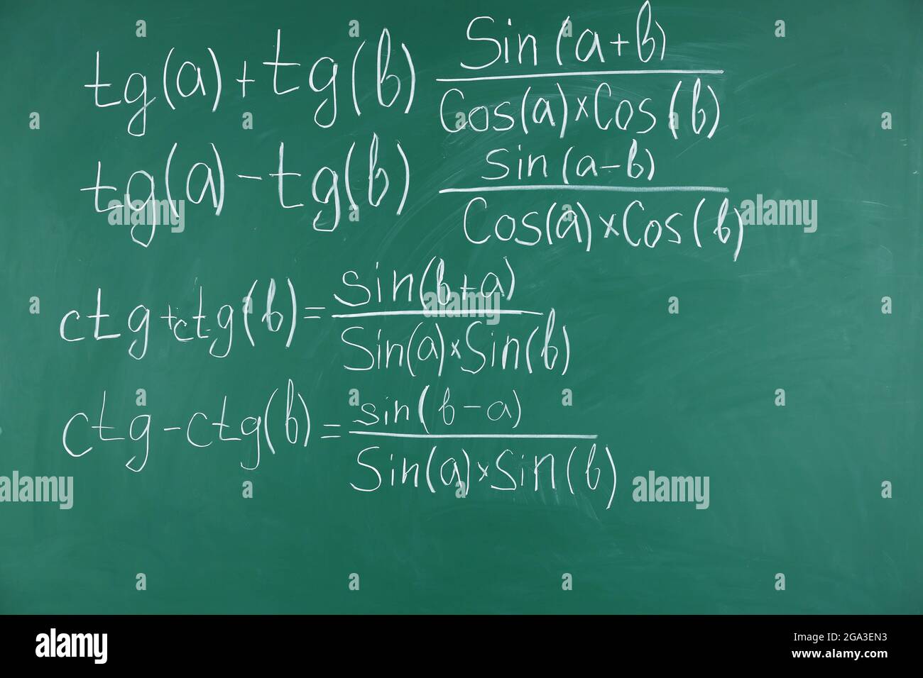 Math formulas on blackboard background Stock Photo - Alamy