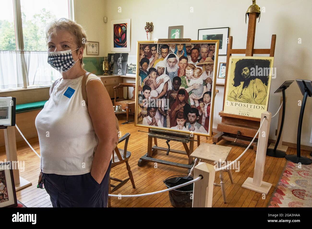 Norman Rockwell studio interior at Norman Rockwell Museum in ...