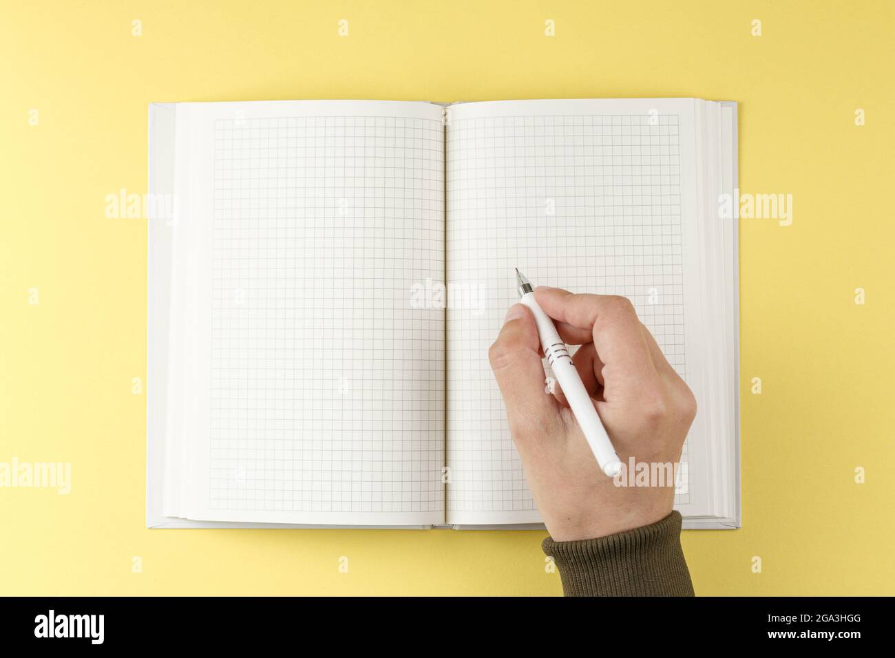 Hand over notebook hi-res stock photography and images - Alamy
